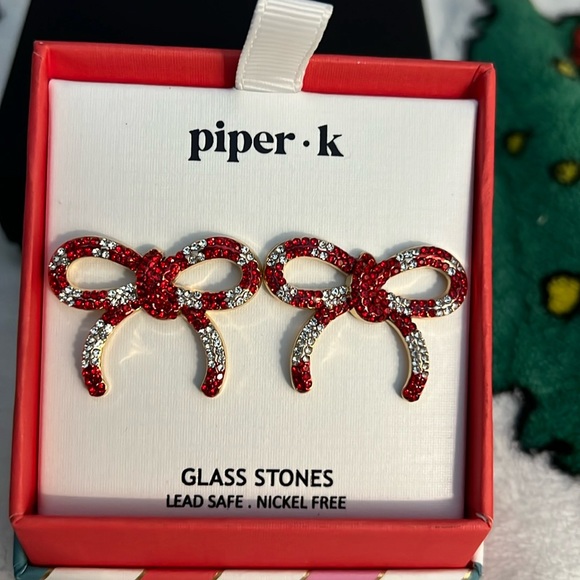 Piper | Jewelry | New Piper K Christmas Bow Earrings | Poshmark